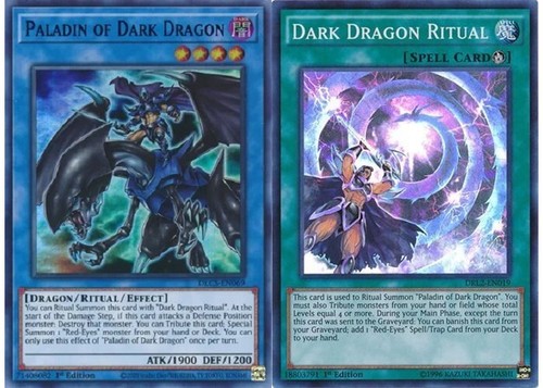Paladin of Dark Dragon Ritual Set - 1st Edition NM - Free Holographic ...