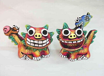 Yonago-yaki Candy Red Shisa M Size From Japan | eBay