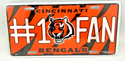 Cincinnati Bengals NFL Metal License Plate #1 FAN | eBay