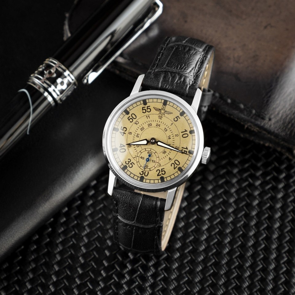 Vintage watch Pobeda Aviation (Restored) Mechanical Soviet Movement ...