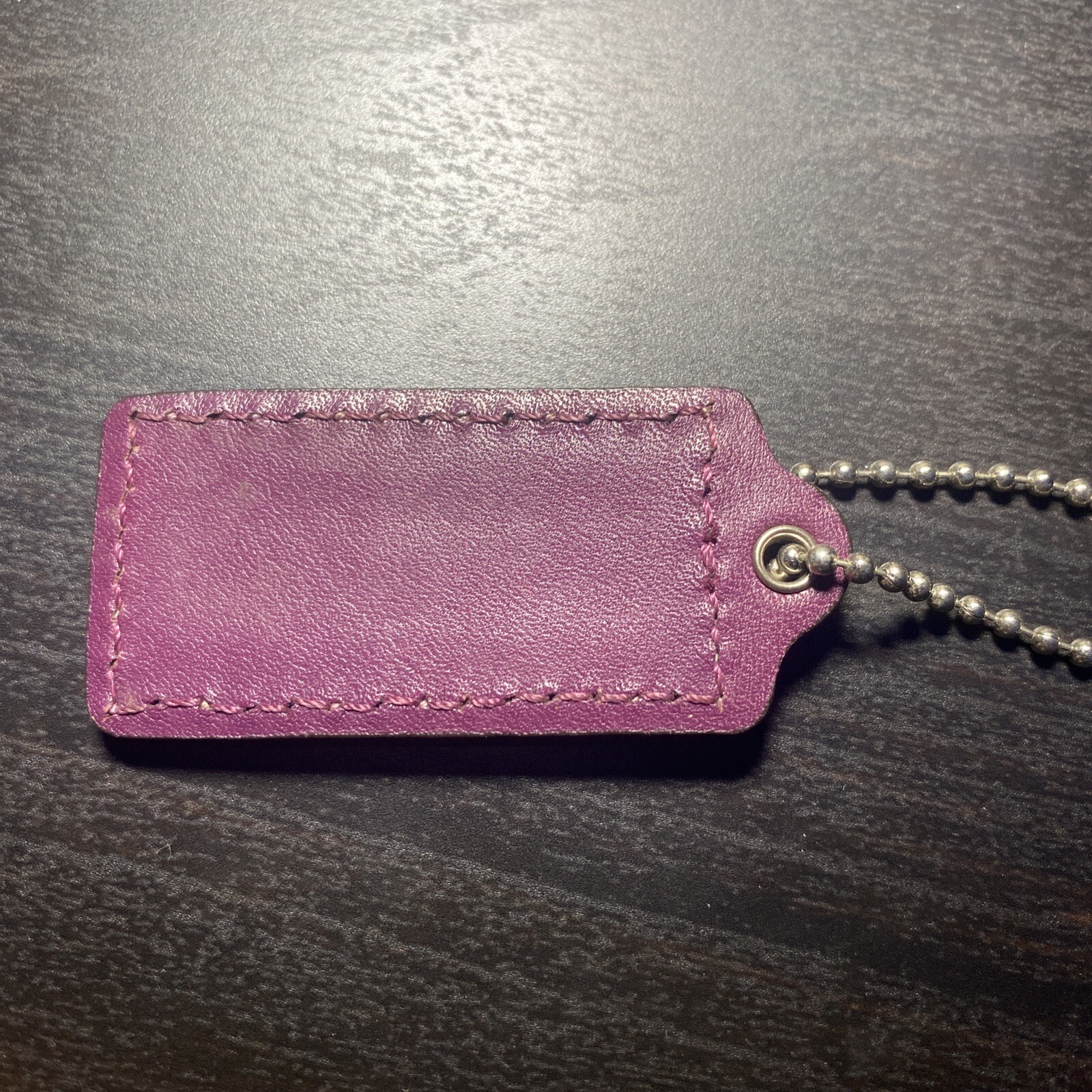 2.25" Medium COACH PURPLE PATENT LEATHER KEY FOB BAG CHARM KEYCHAIN ...