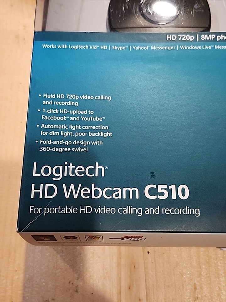 Logitech HD Webcam C510 HD 720 Portable Calling & Recording NIB | eBay