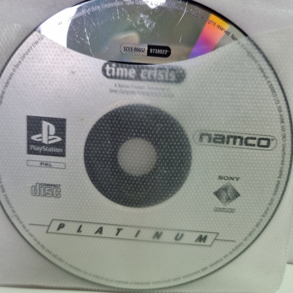 PS1 Time Crisis Playstation PS1 Video Game PAL DISC ONLY Platinum ...