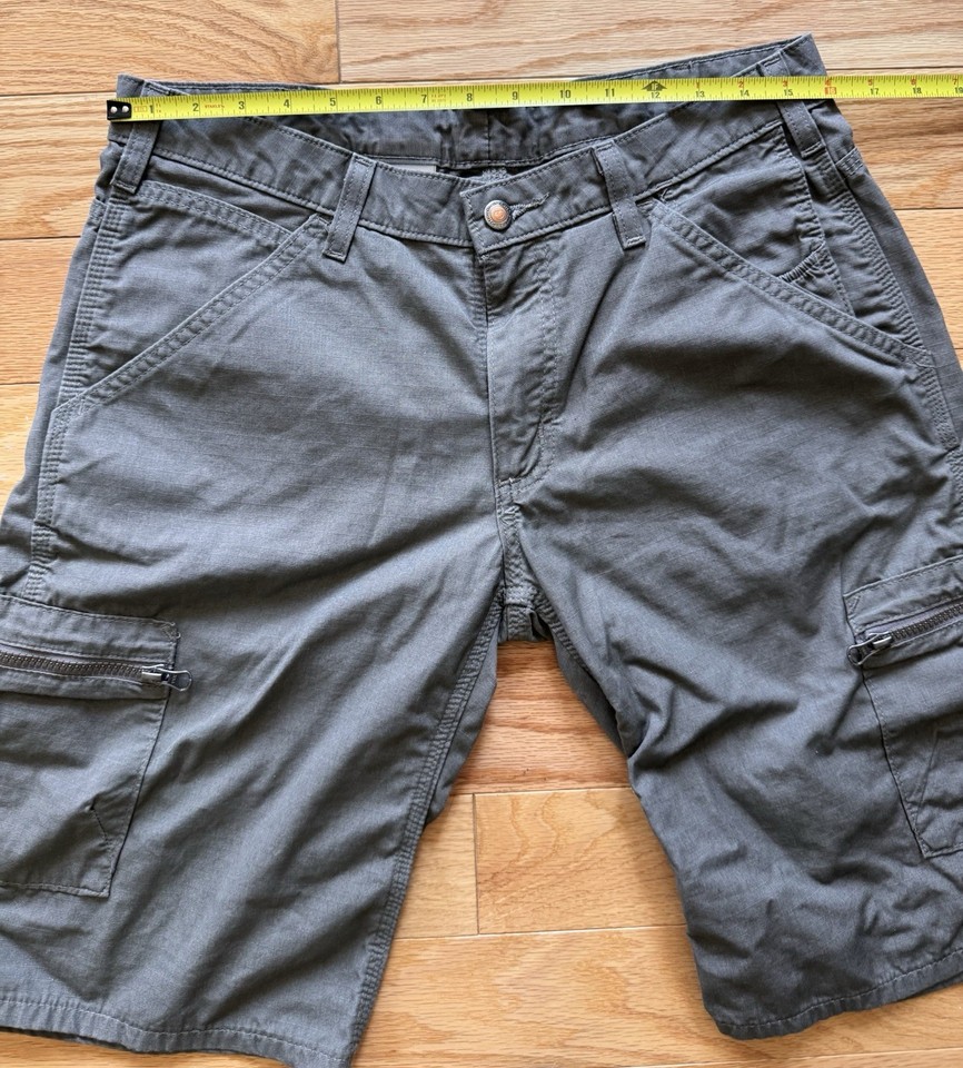 Carhartt Green Cargo Pocket Cotton Nylon Shorts WB006 DWD Womens size 8 ...