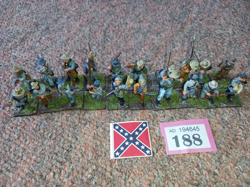 28mm ACW Confederate Infantry rebels painted metal Sharp Practice | eBay UK