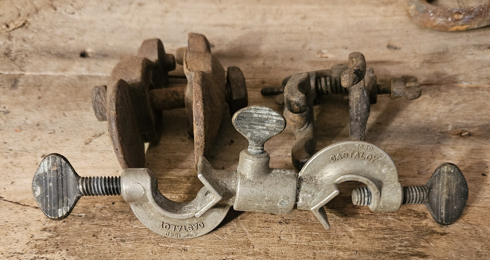 VINTAGE ADJUSTABLE CLAMP TOOL VISE LOT - THREE OLD CLAMPS | eBay
