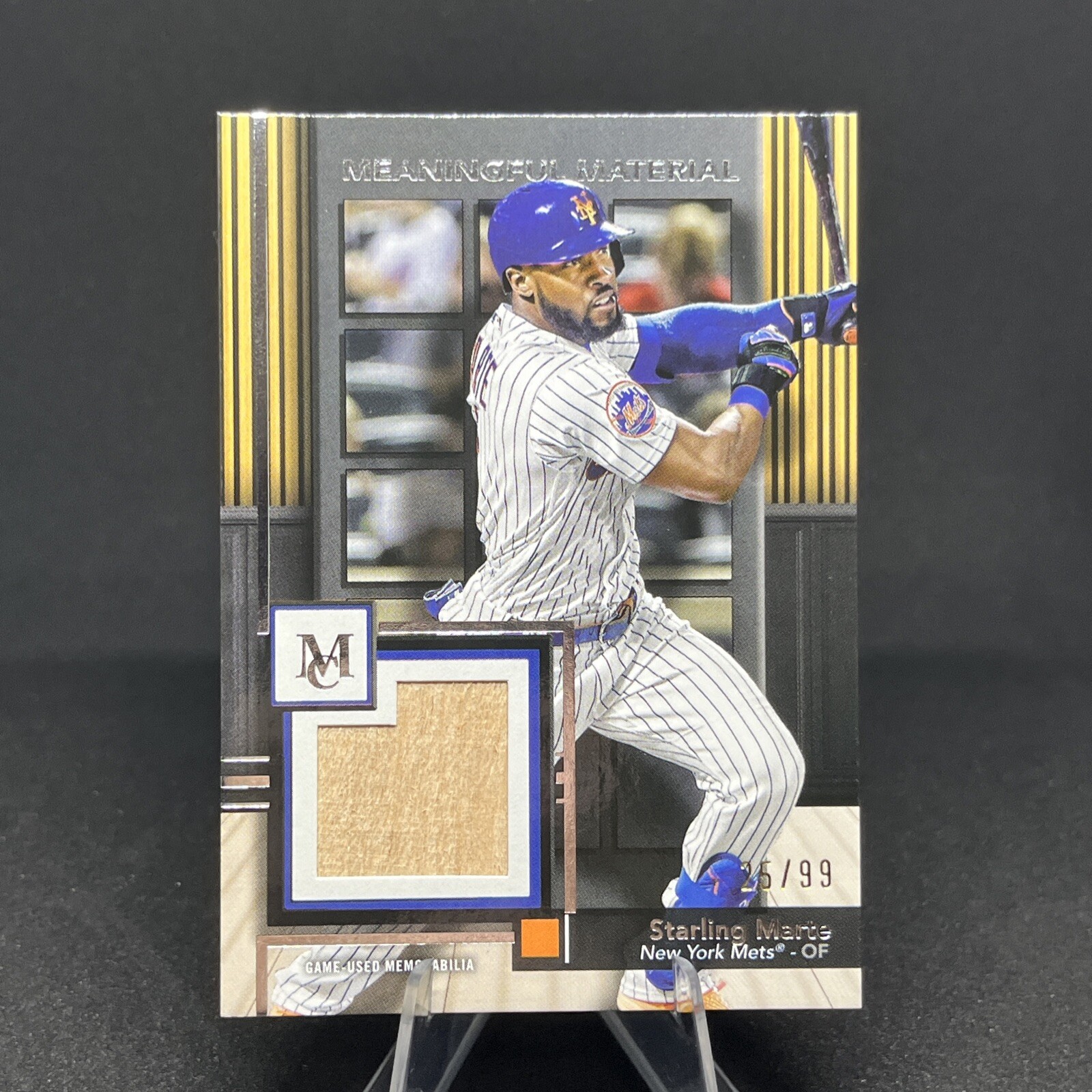 2024 Topps Museum Collection Starling Marte Meaningful Material Bat ...