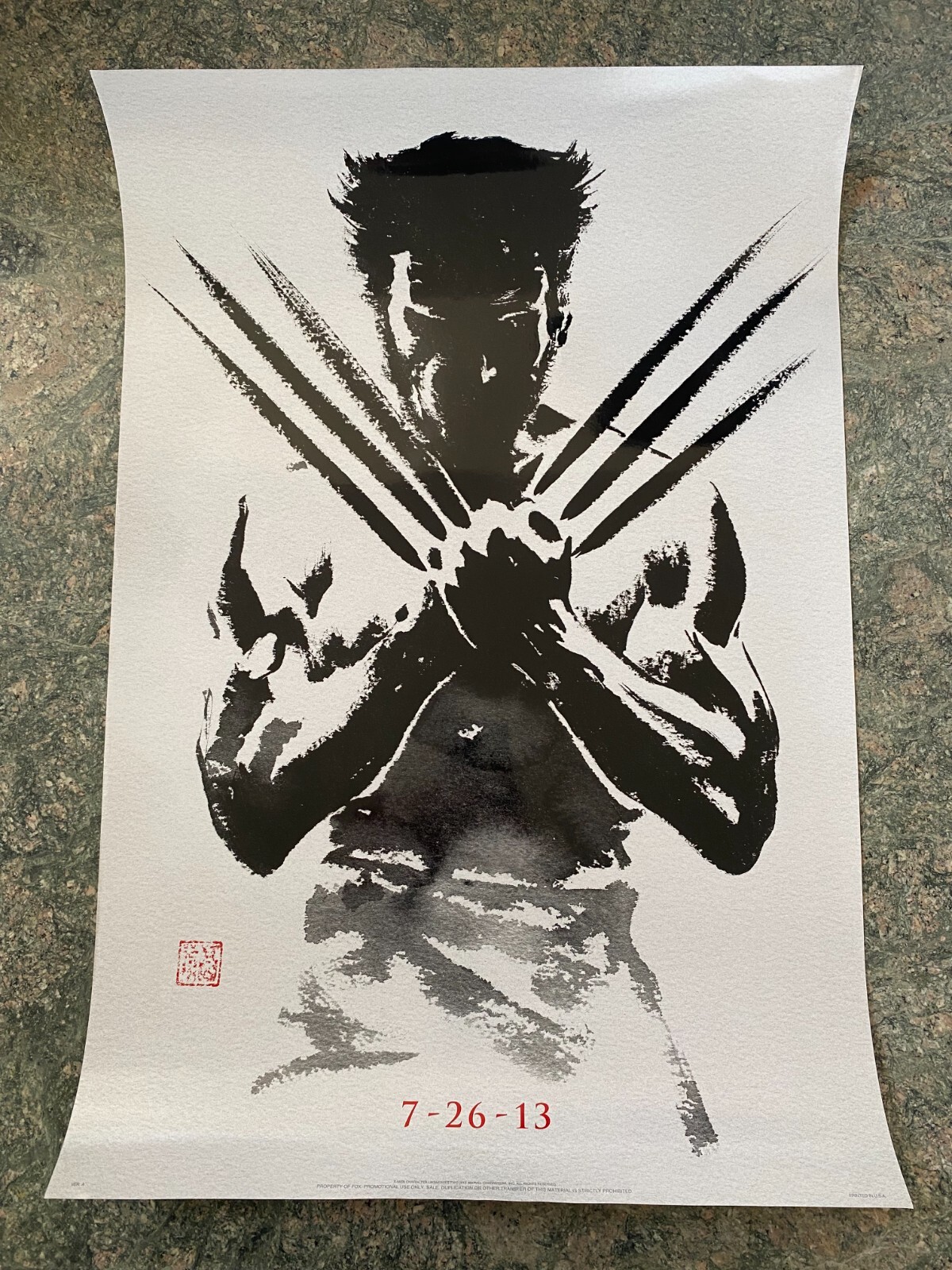 The Wolverine Movie Poster Original 13.5" x 20" Hugh Jackman 2013 X-Men ...