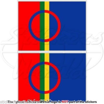 SAMI PEOPLE Flag Saami Lapps, SAPMI Lapland Vinyl Bumper Stickers, 3 ...