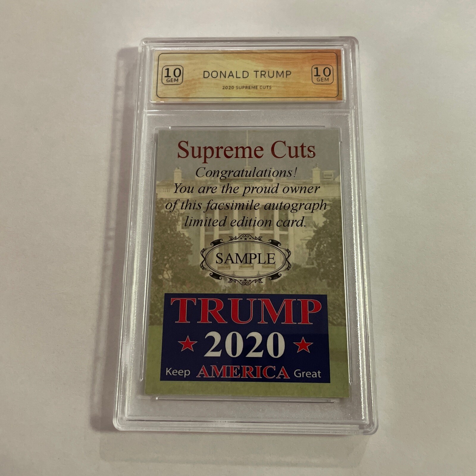 Donald Trump Rookie Card, Supreme Cuts Graded, Rare! | eBay