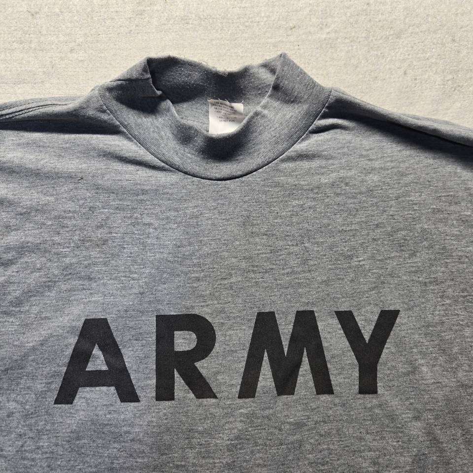 Army Physical Fitness Uniform Shirt Gray T-Shirt Long Sleeve Adult Men ...