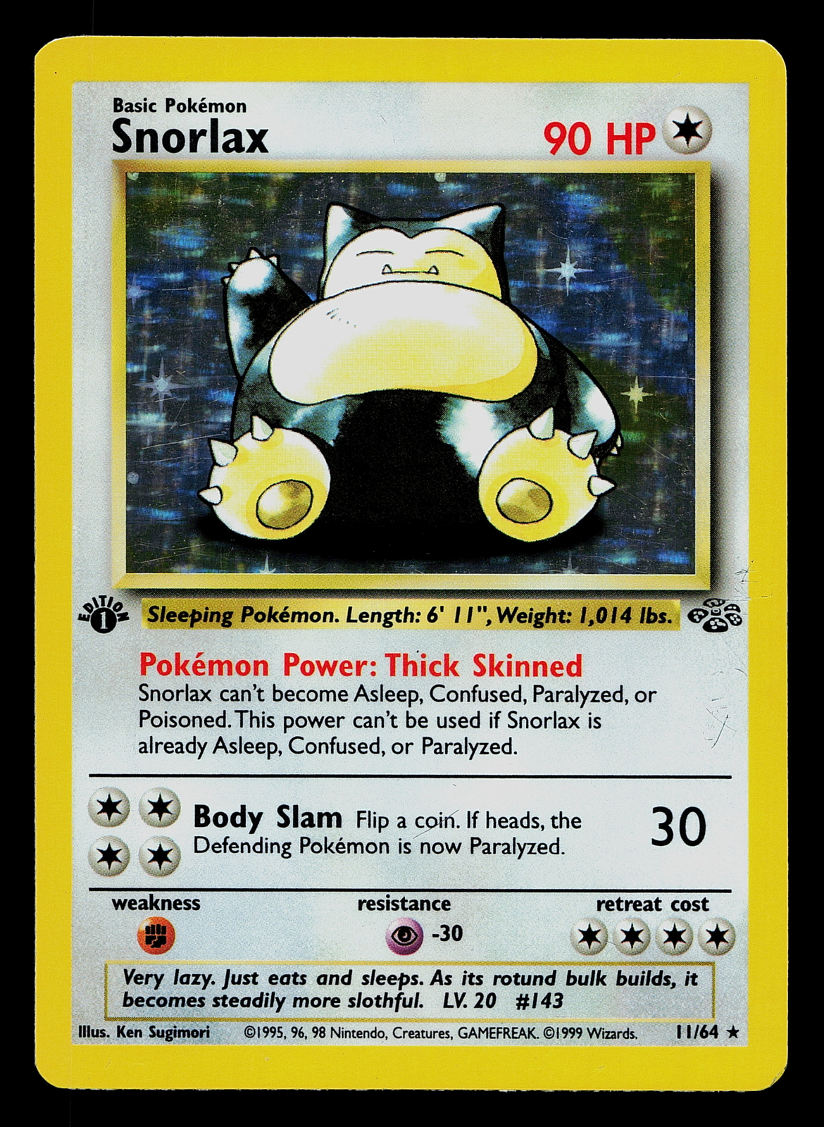Pokemon Card - Snorlax Jungle 1st Edition 11/64 Holo Rare | eBay