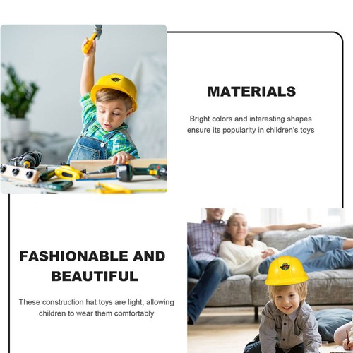 4 Pcs Kids Yellow Construction Hat kids party hats Construction Hard ...