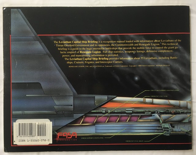 Renegade Legion Ser.: Capital Ship Briefing : Leviathan by FASA ...