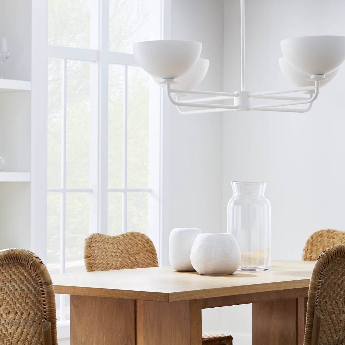 Threshold Brushed Silver Pendant Light
