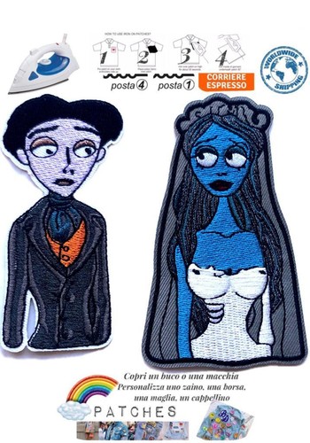 patch La sposa cadavere Corpse Bride toppa termoadesiva Tim Burton movie iron on | eBay