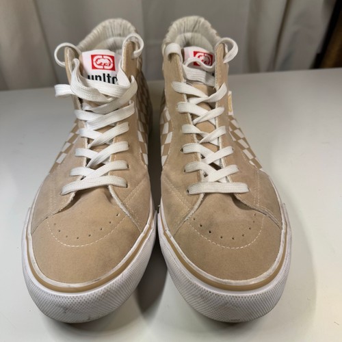 Ecko Unltd. Steven Canvas High Top Sneaker Tan/White Checked Men’s Size ...