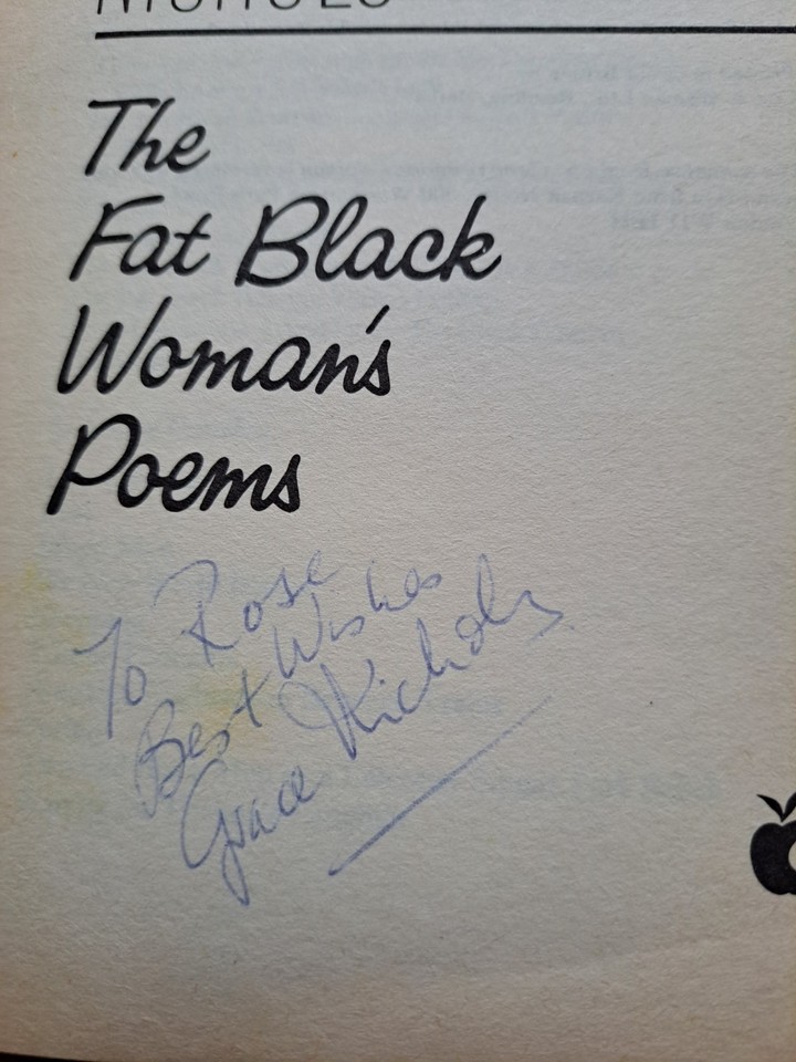 Grace Nichols: ‘The Fat Black Woman’s Poems‘; SIGNED UK pb edition in ...