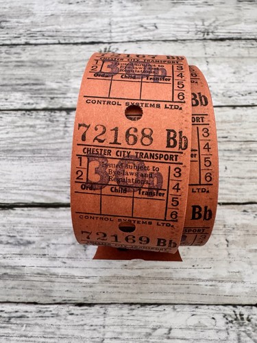Vintage UK Bus Ticket Roll - NOS - Rare - Ephemera - Transportation ...