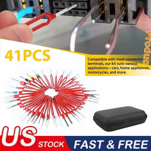 41pcs Pin Ejector Wire Kit Extractor Connector Puller Removal Car Terminal Tool | eBay
