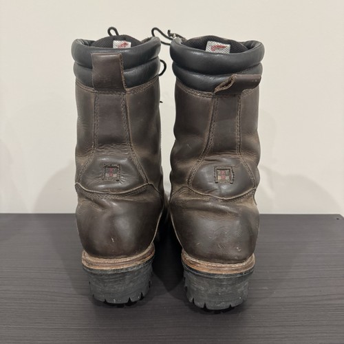 Red Wing Logger Boots Loggermax Lace Up Brown Leather Steel Toe Mens 11 ...