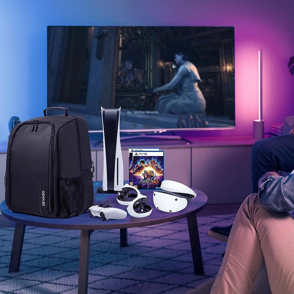 Carrying Case For PS5 PS5 Slim PS VR2 Gaming Console Travel Storage Bag ...