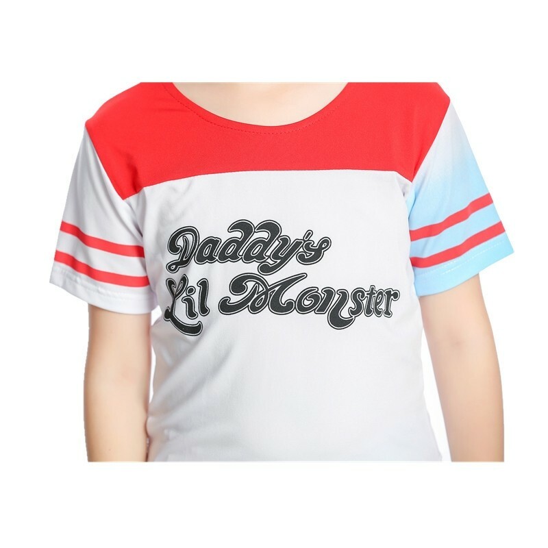 Girls Harley Quinn Costume Harlequin Suicide Squad Halloween Child Kids ...