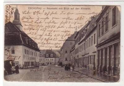 56635 Ak Zschopau Neumarkt mit Blick auf den Altmarkt 1906 | eBay