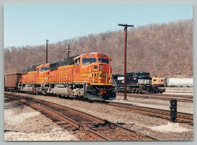 Railroad Photo - BNSF #8976 SD70MAC Diesel Locomotive 1990s Freight Train x5 | eBay