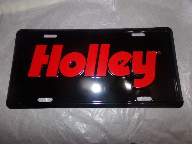 Lot of 2 Unused Holley License Plate Red & Black Holley High ...
