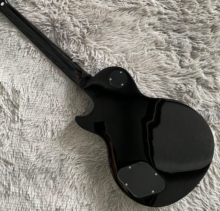 LP Electric Guitar Red Flamed Maple Top P90 Pickup Mahogany Body Bone ...