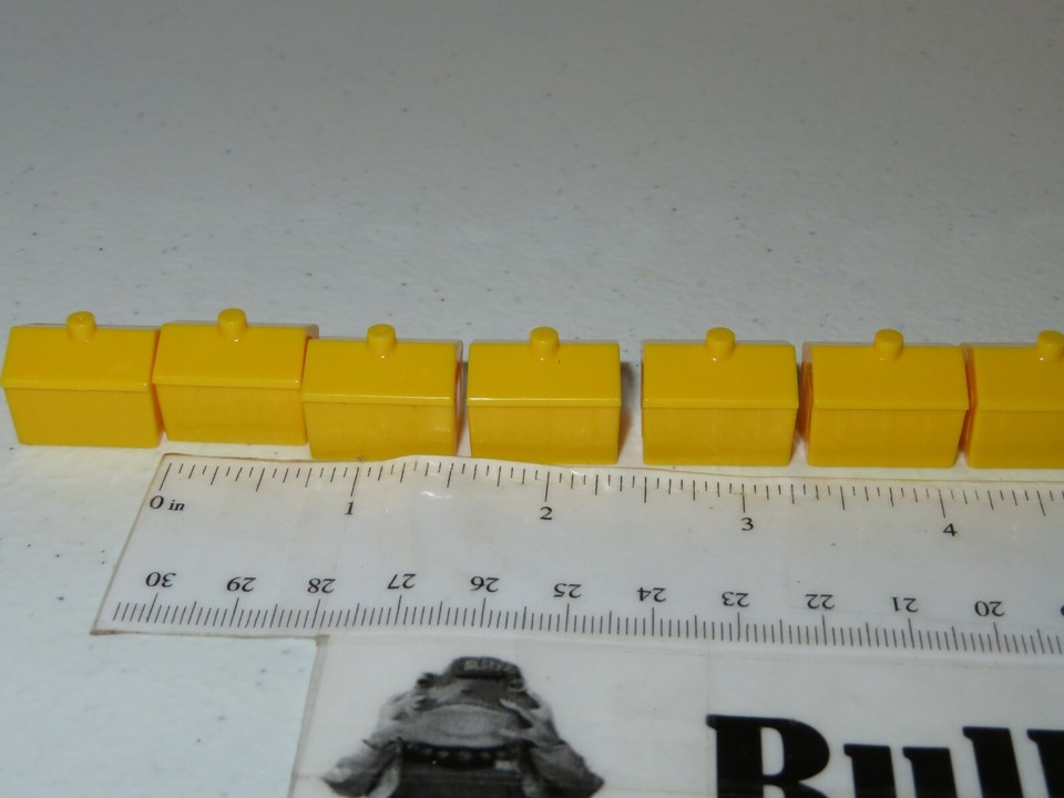 1999 Monopoly Junior Board Game Lot 13 Yellow Ticket Booth Pieces Only ...