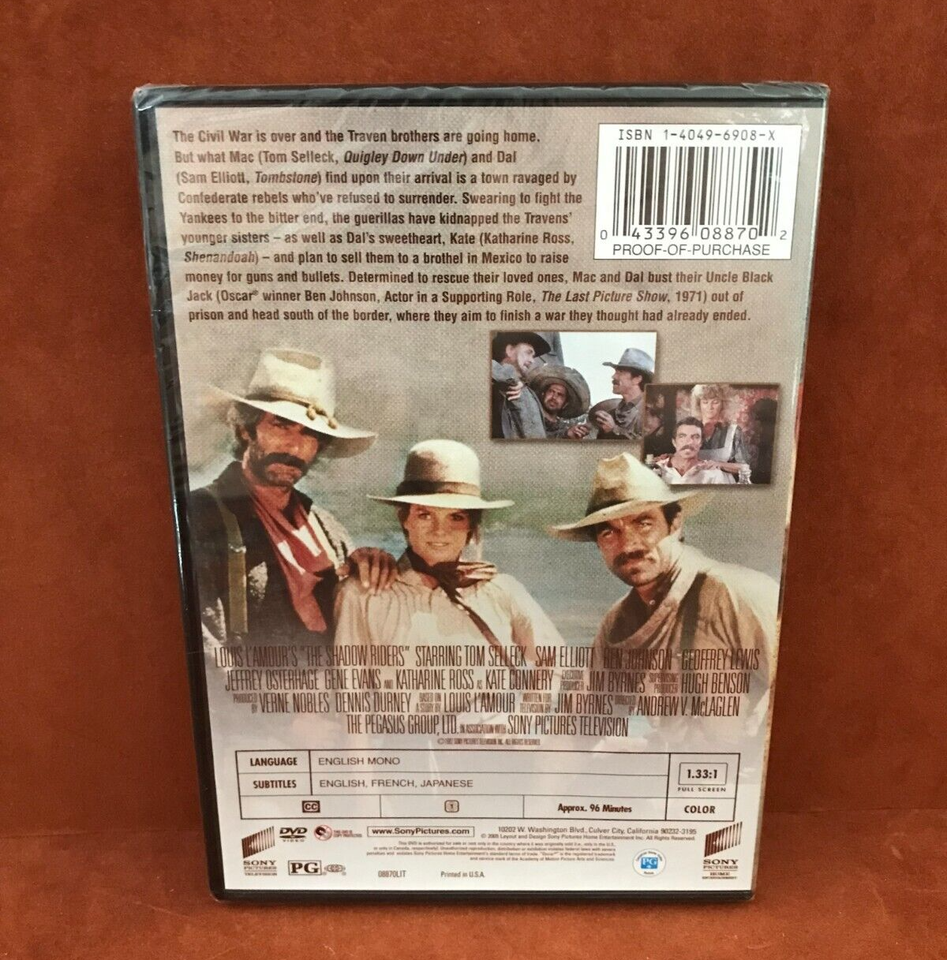 THE SHADOW RIDERS DVD ~ Tom Selleck ~ Sam Elliott ~ Katharine Ross ...