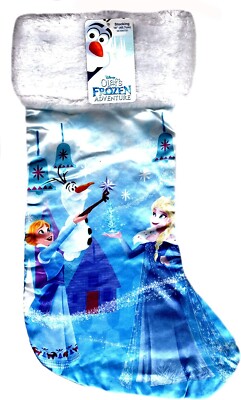 Disney Frozen - 18" Full Printed Satin Christmas Stocking with Plush ...