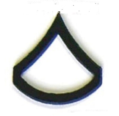 MILITARY HAT LAPEL PIN - ARMY E3 SUBDUED PRIVATE FIRST CLASS RANK PIN ...