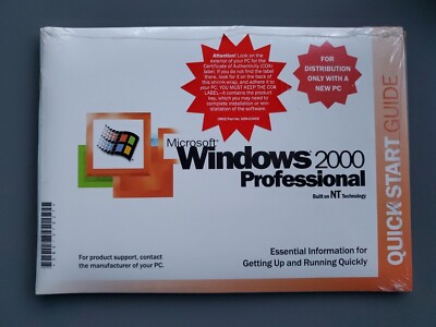 Microsoft Windows 2000 Professional Reinstallation CD W2K+SP3 SEALED ...