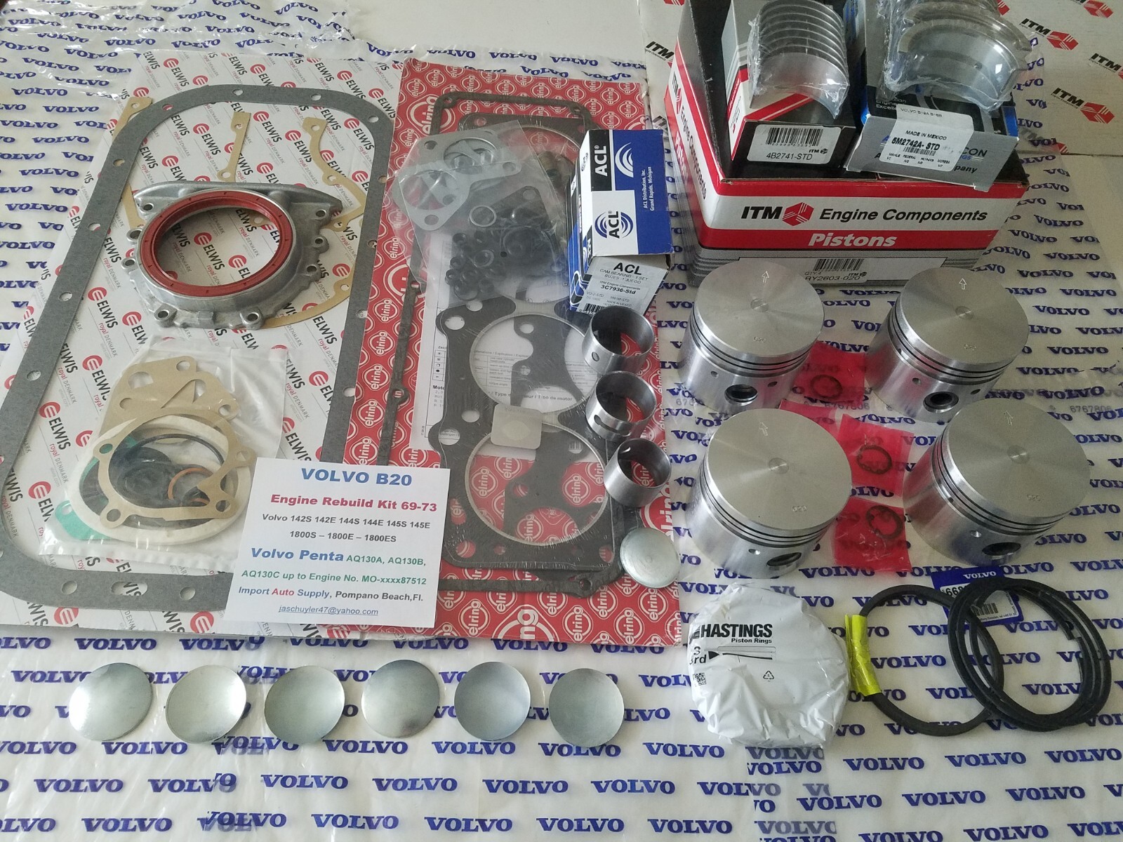 Volvo B20 69-73 AQ130A, B ,C - 1800 - 142 - 144 145 - Engine Rebuild ...