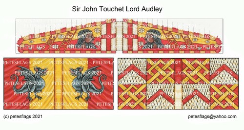 28mm Medieval Wars of the Roses Paper Flags Lord Audley Yorkist ...