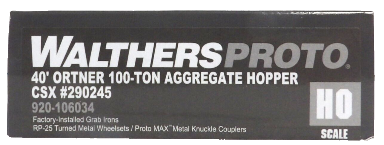 Walthers Proto 920-106034 CSX 290245 40' Ortner 100-Ton Aggregate ...