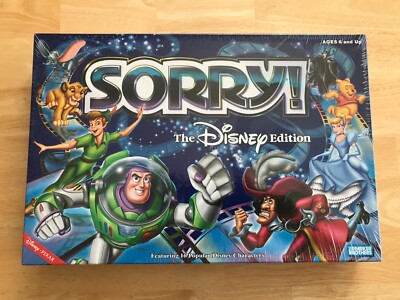 SORRY The Disney Edition Board Game 2001 Parker Bros.~NEW SEALED~RARE ...
