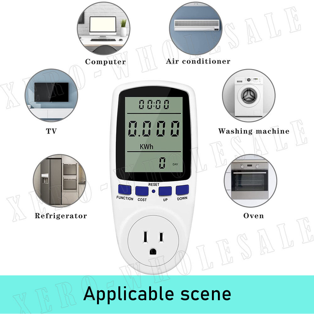 240V Watt Meter Power Energy Monitor Electricity Usage Socket Equipment ...