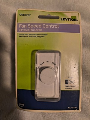 Leviton Fan Speed Control for Ceiling Fans VTG Off White | eBay