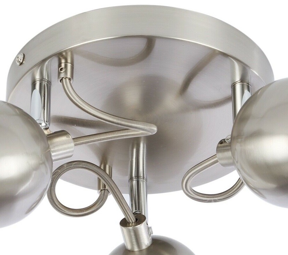 3 Way Ceiling Lights Adjustable Modern Kitchen Fitting LED GU10 Lamp ...