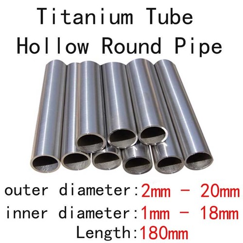 1pcs 180mm Length 2mm-20mm OD Titanium Tube TA2 Round Pipe Hollow ...