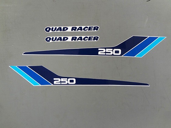 1985 85' suzuki LT250R decals Quadracer stickers white plastics LT250 ...