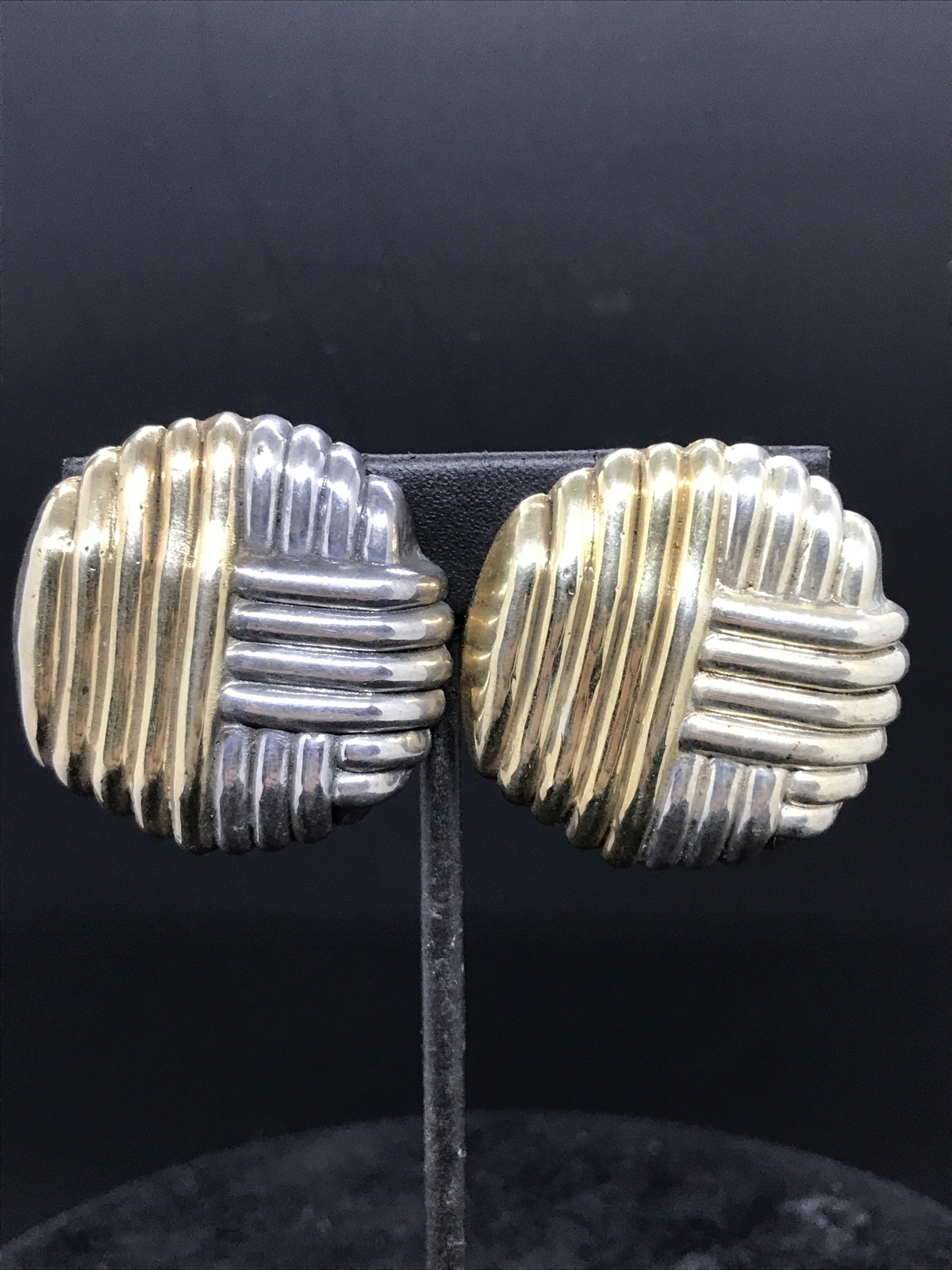 Vintage Brian Bergner 925 Sterling Electroform Modernest 2-tone Clip ...
