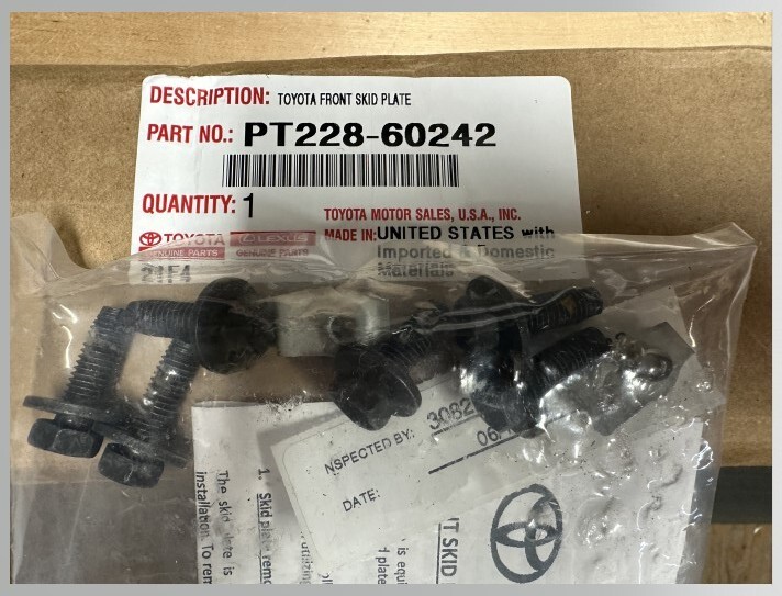 2024-2025 LAND CRUISER FRONT SKID PLATE GENUINE TOYOTA PT228-60242 | eBay