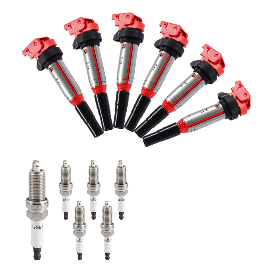 6x Ignition Coils + 6x Spark Plugs For BMW 128i 328i 330i 528i 530i X3 ...