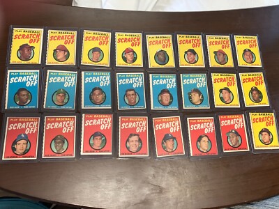 1970 Topps Baseball Scratch-Offs Complete Set of 24 NRMT-EX All ...