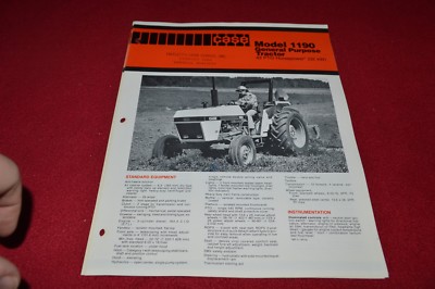 Case 1190 Tractor Dealer's Brochure YABE15 | eBay